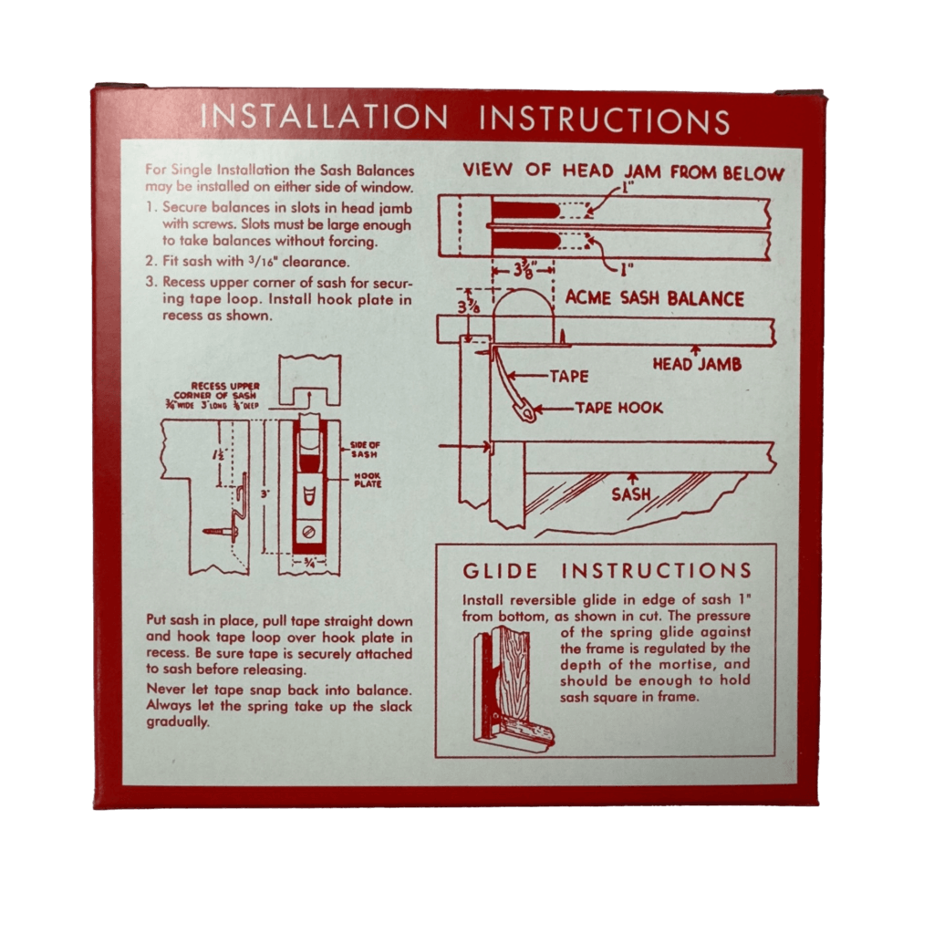 Overhead Mortise Tape - Wood Windows Sash Balance Co.